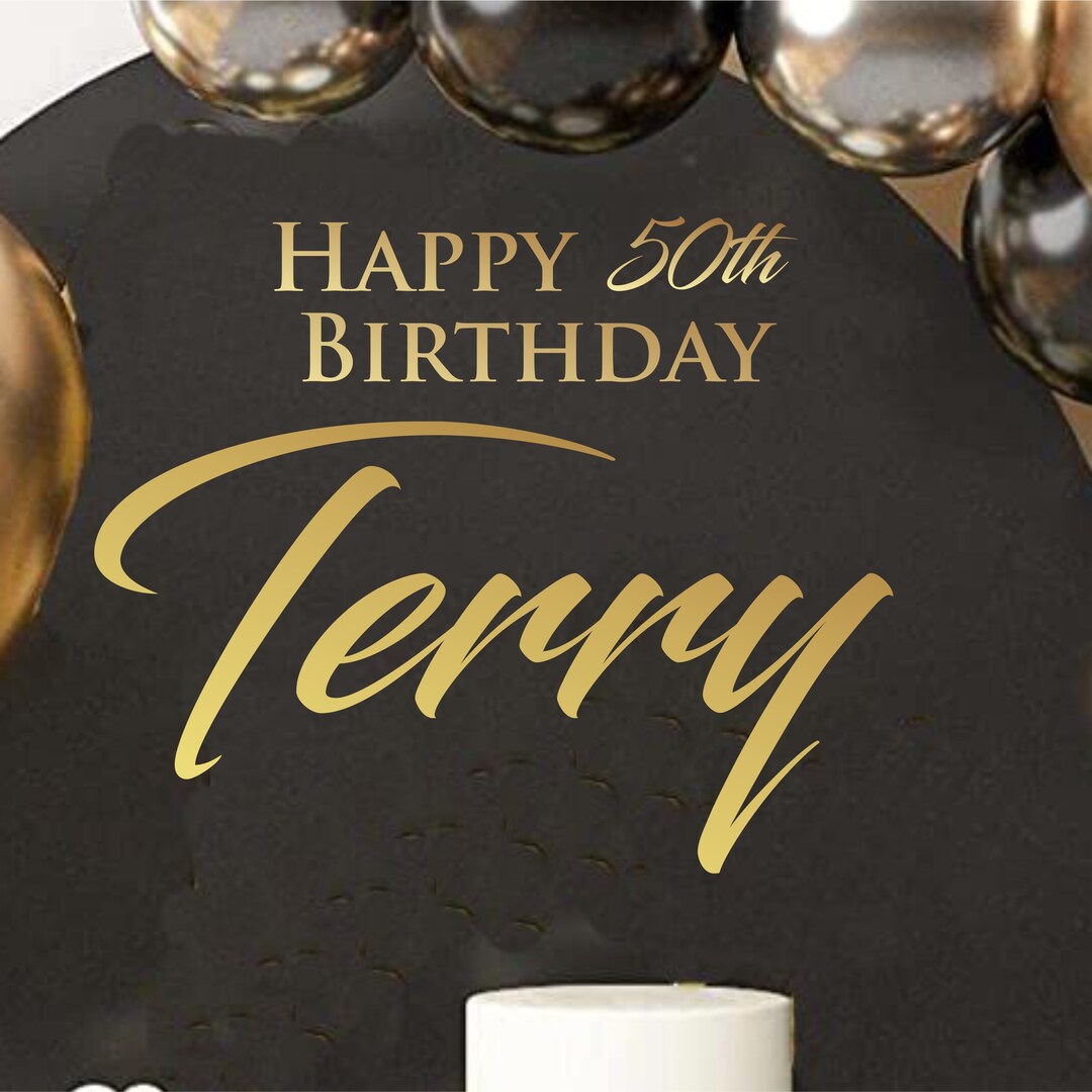 Happy Birthday Decal - Happy Birthday Party Backdrop - Happy Birthday ...