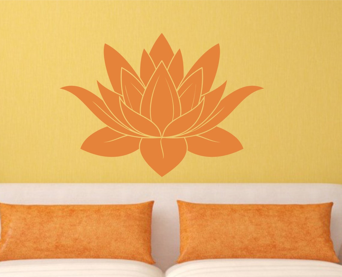 Lotus Wall Decal Vinyl Sticker Decals Decor Design Om Sign - Etsy