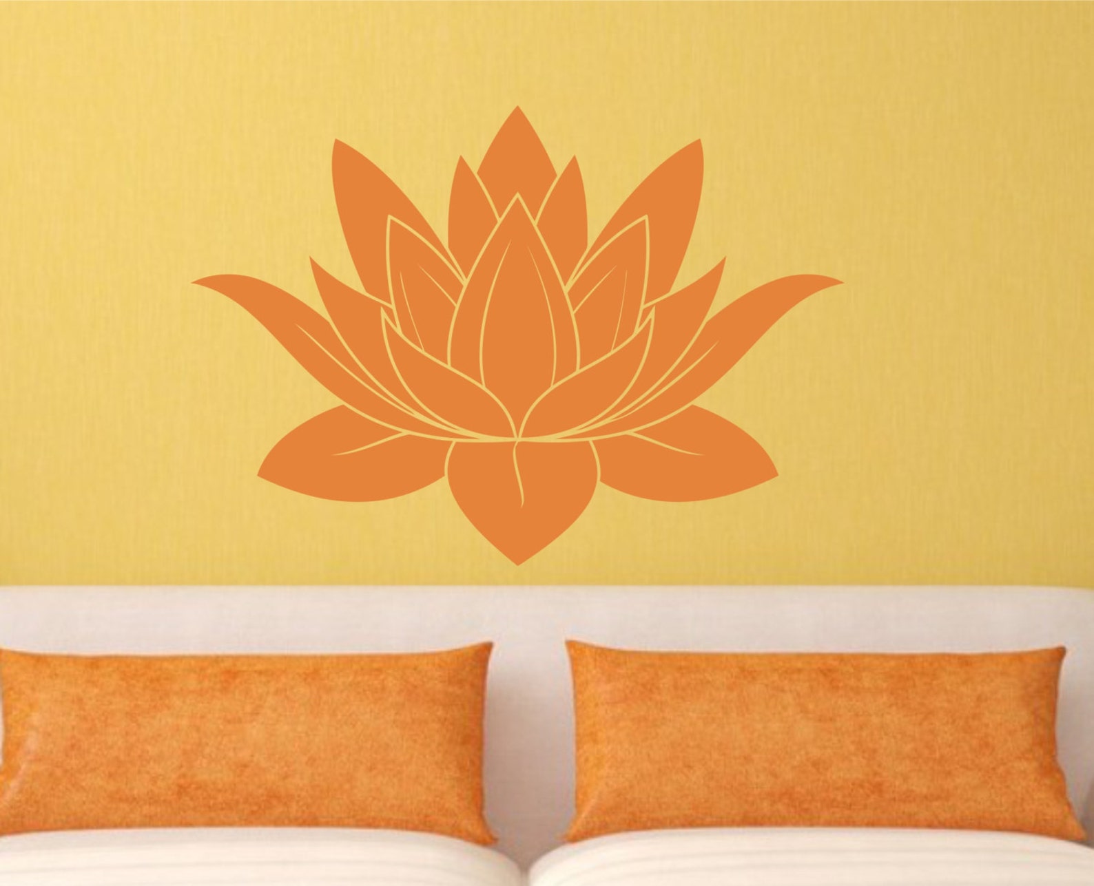 Lotus Wall Decal Vinyl Sticker Decals Decor Design Om Sign - Etsy