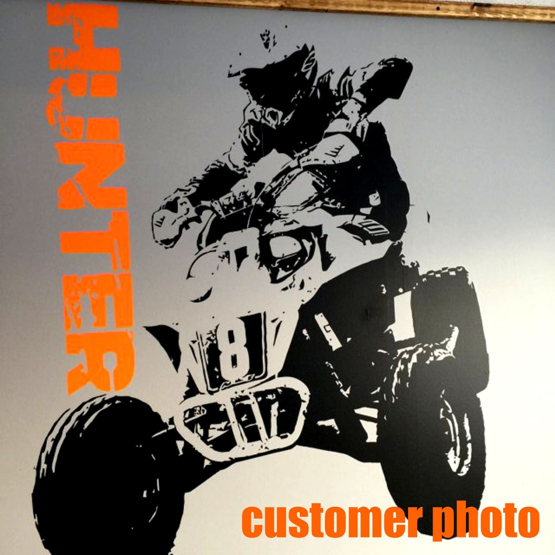 ATV Rider Wall Decal QUAD Wall Decal ATV Vinyl Sticker Decal 4 - Etsy