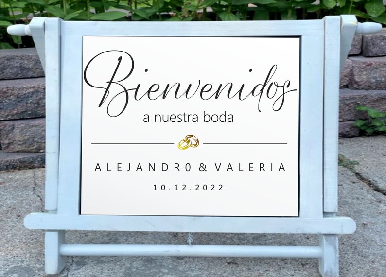 Spanish Wedding Welcome Sign Decal Bienvenidos a Nuestra Boda - Etsy