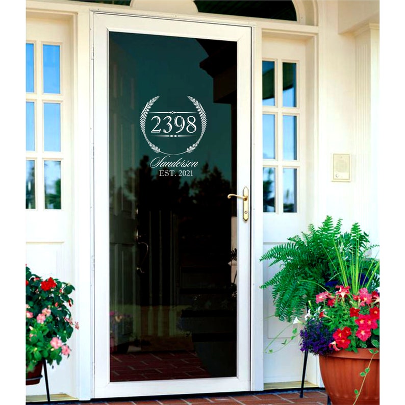 Front Door Decal Family Monogram Personalized Door Decal - Etsy