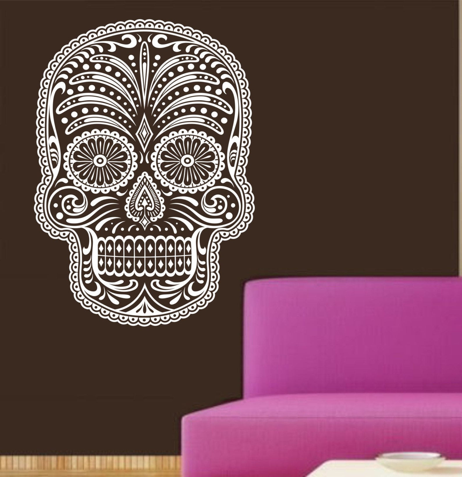 Sugar Skull Wall Decal Vinyl Sticker Decals Sugar Skull Day of - Etsy