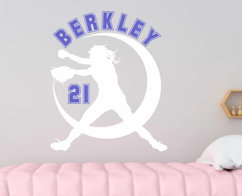 Softball Wall Decal Wall Decal Vinyl Sticker Decals Art Decor - Etsy