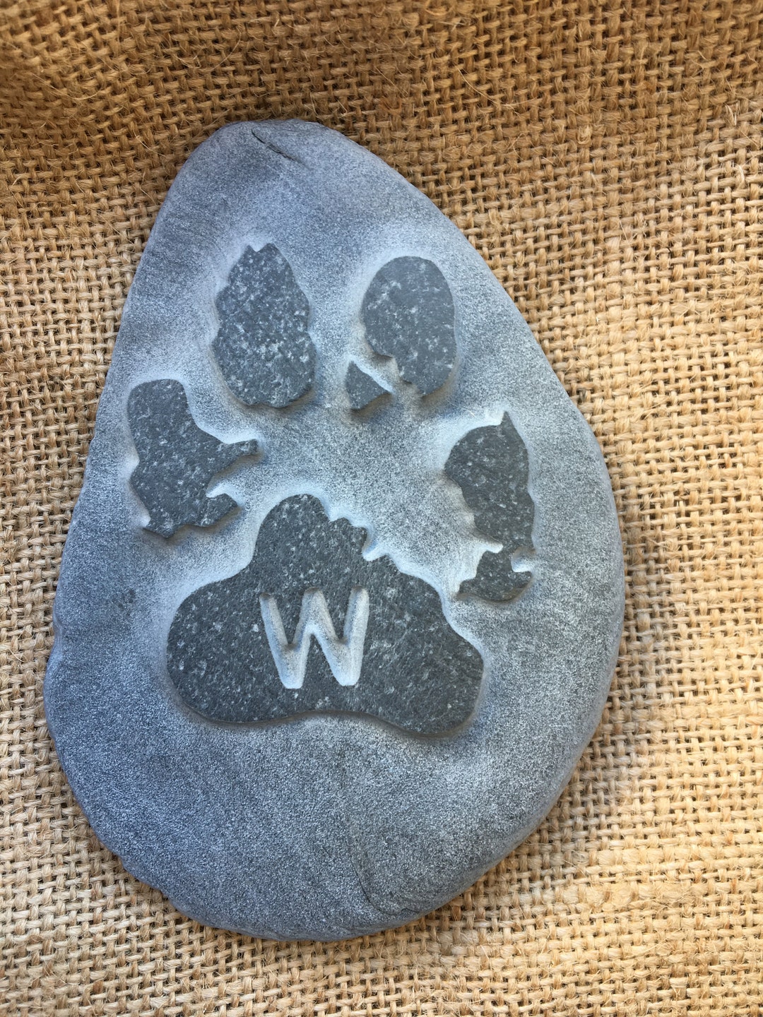 Have the Paw Print of Your Loved Furry Friend Hand Carved Into Natural ...