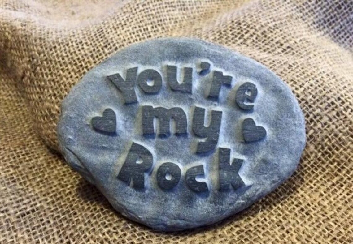 You're My Rock Hand Carved Stone the Perfect Keepsake - Etsy