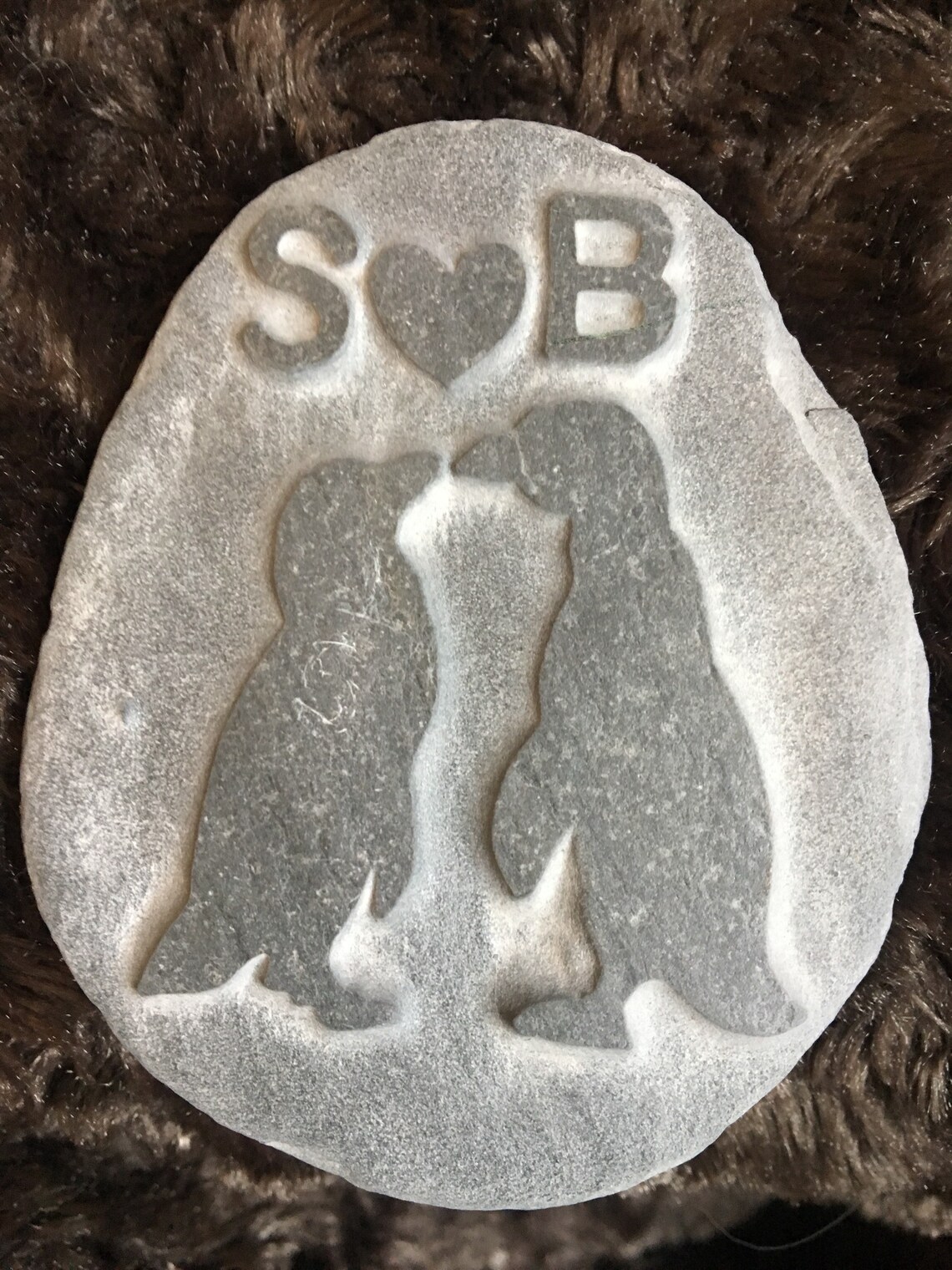 Personalised Hand Carved Penguin Stone the Perfect - Etsy