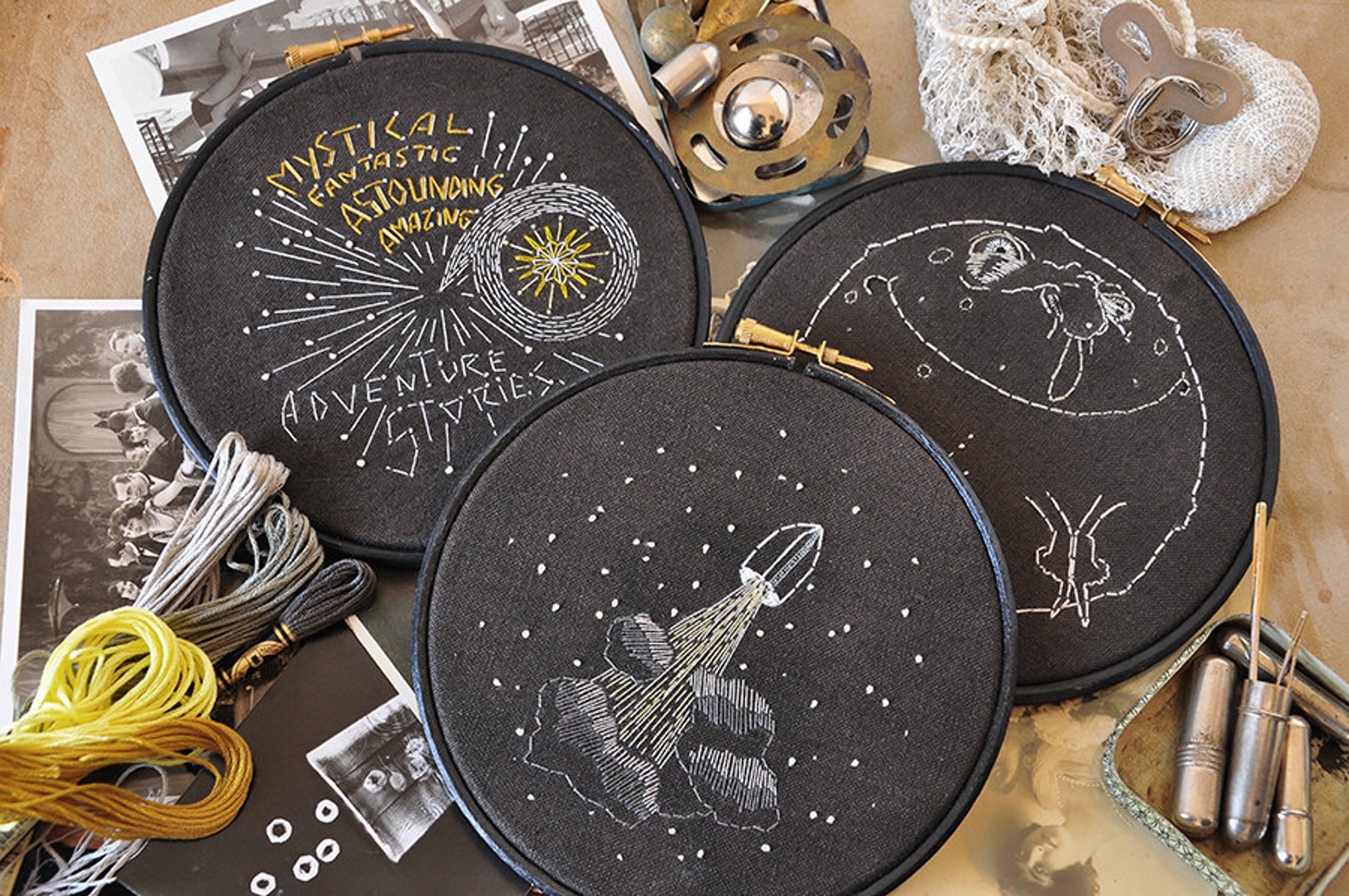 Modern Spaceship Embroidery Pattern ADVENTURE STORIES PART 2 Rocket ...