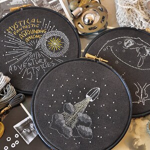 Modern Spaceship Embroidery Pattern ADVENTURE STORIES PART 2 Rocket ...