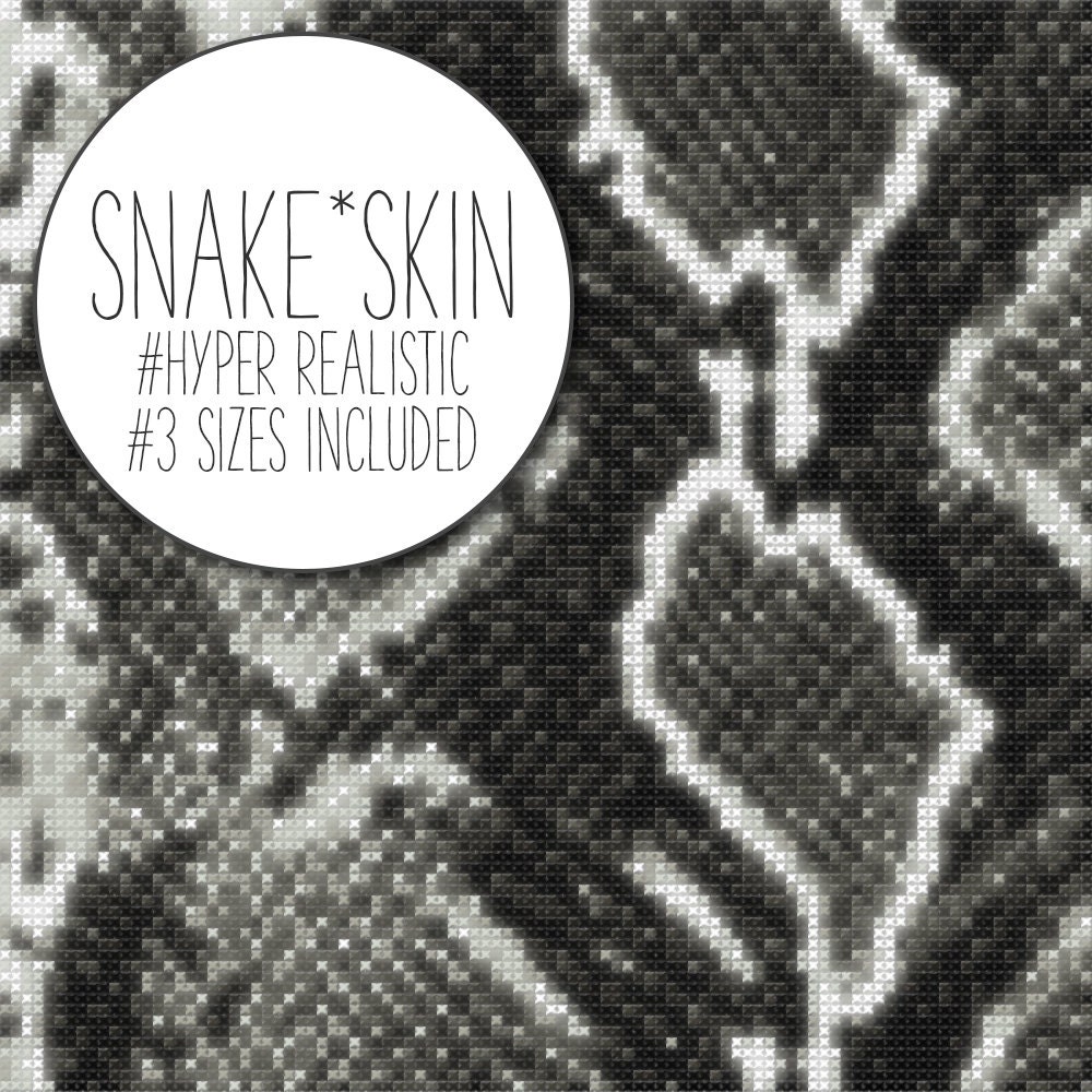 SNAKE SKIN Cross Stitch Pattern . Realistic Animal Print | Etsy