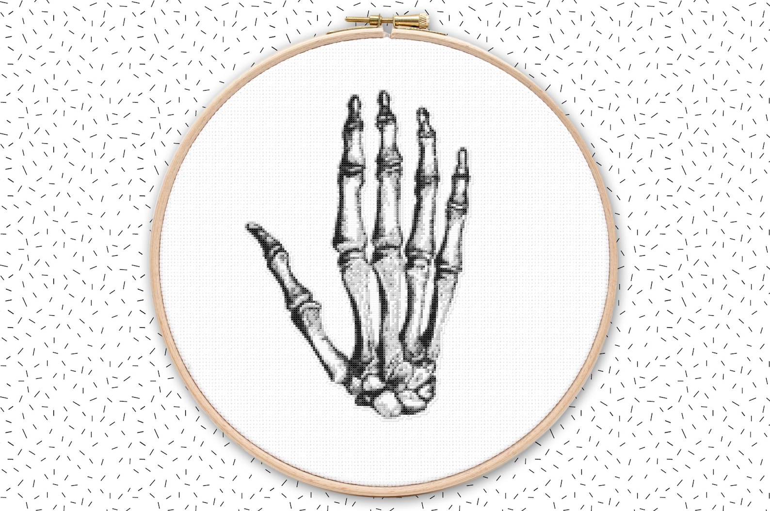 Cross Stitch Pattern . HAND BONES SKELETON . Anatomical - Etsy