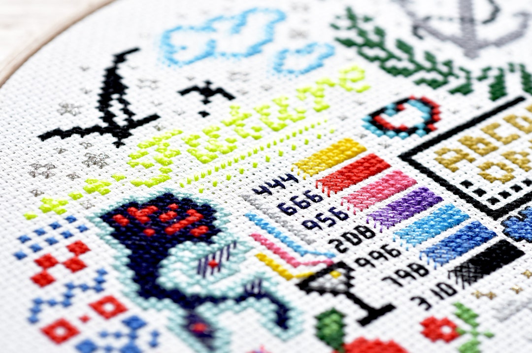 Learn How to Cross Stitch SAMPLER PATTERN . Fun Beginner Friendly ...