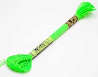Fluorescent Embroidery Floss Dmc Mouliné E940 GLOW in the DARK Neon ...