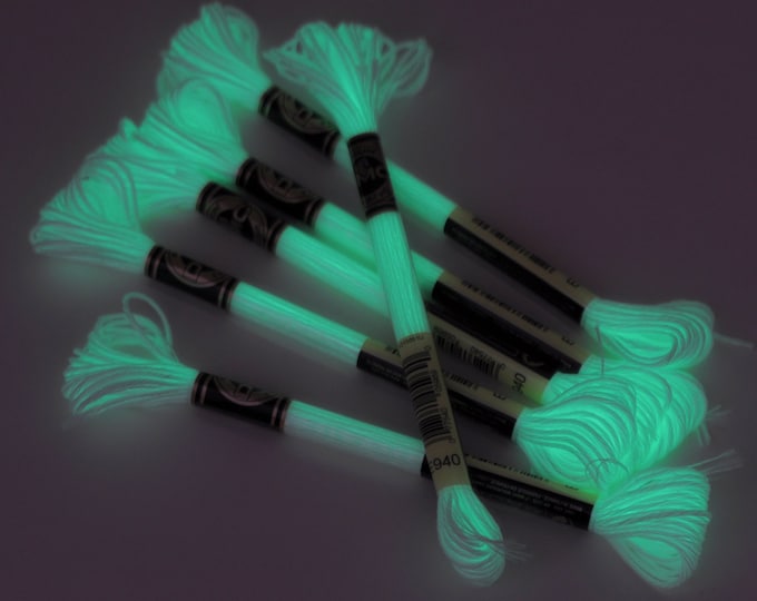 Fluorescent Embroidery Floss Dmc Mouliné E940 GLOW in the DARK - Neon ...