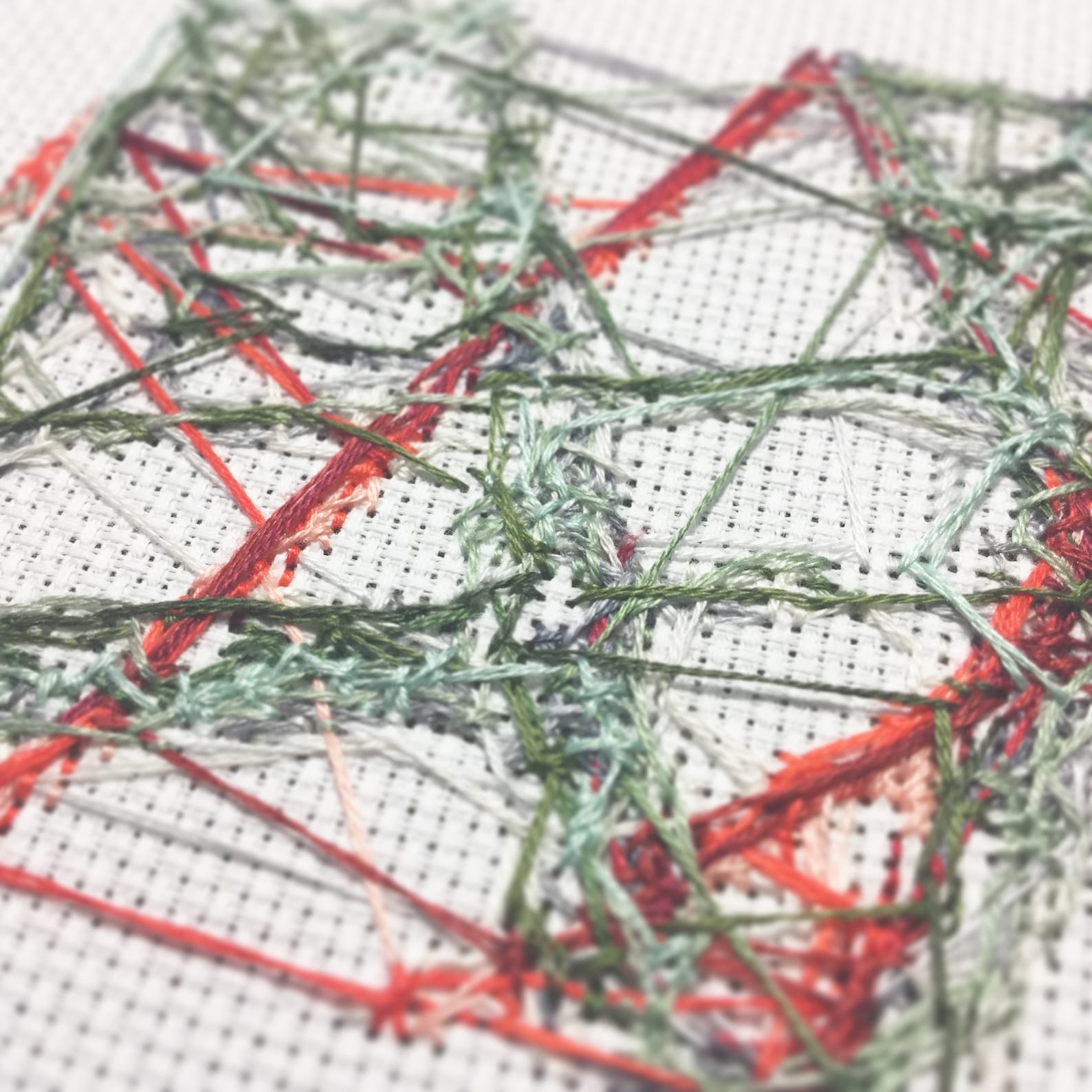 Modern Cross Stitch Pattern . SEWING PATTERN 4 SIZES . Realistic Hand ...