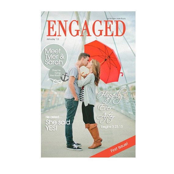 Save the Date Magazine Template: 5.5" X 8.5" Customizable Template ...