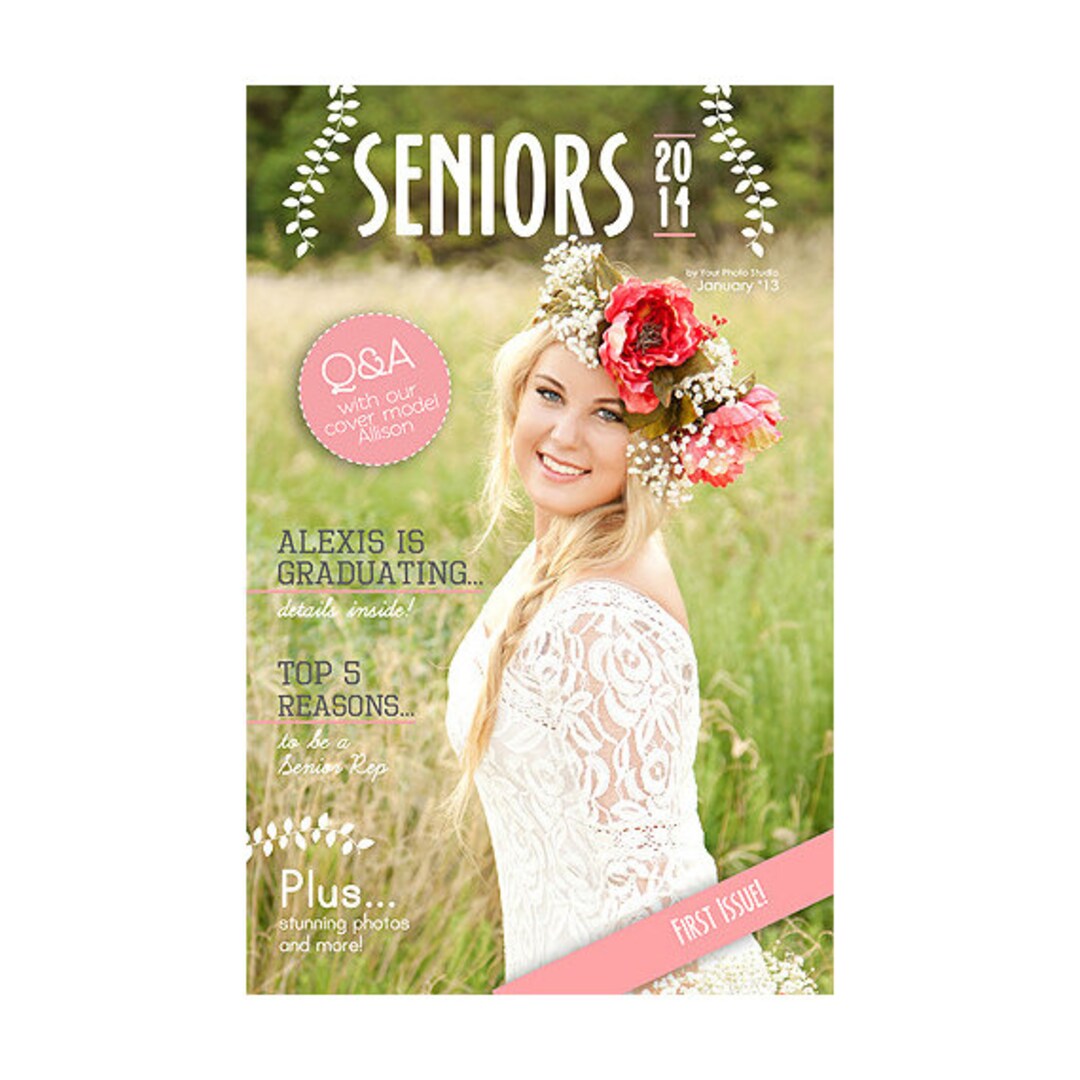 Senior Magazine Template for Photographers. Senior Photography Template ...