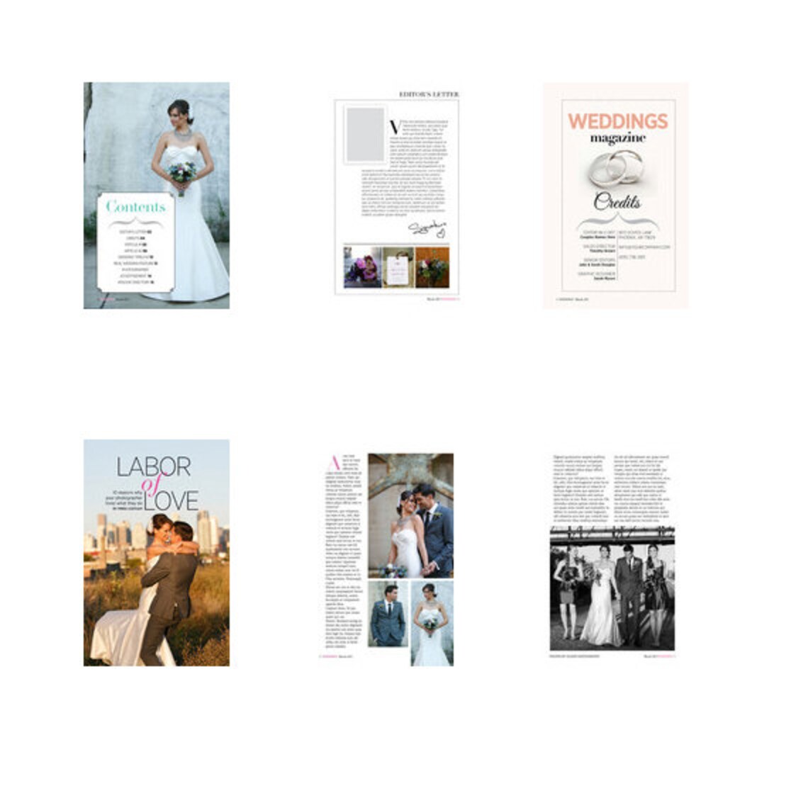 Weddings Magazine Template: 5.5 X 8.5 Customizable Template - Etsy