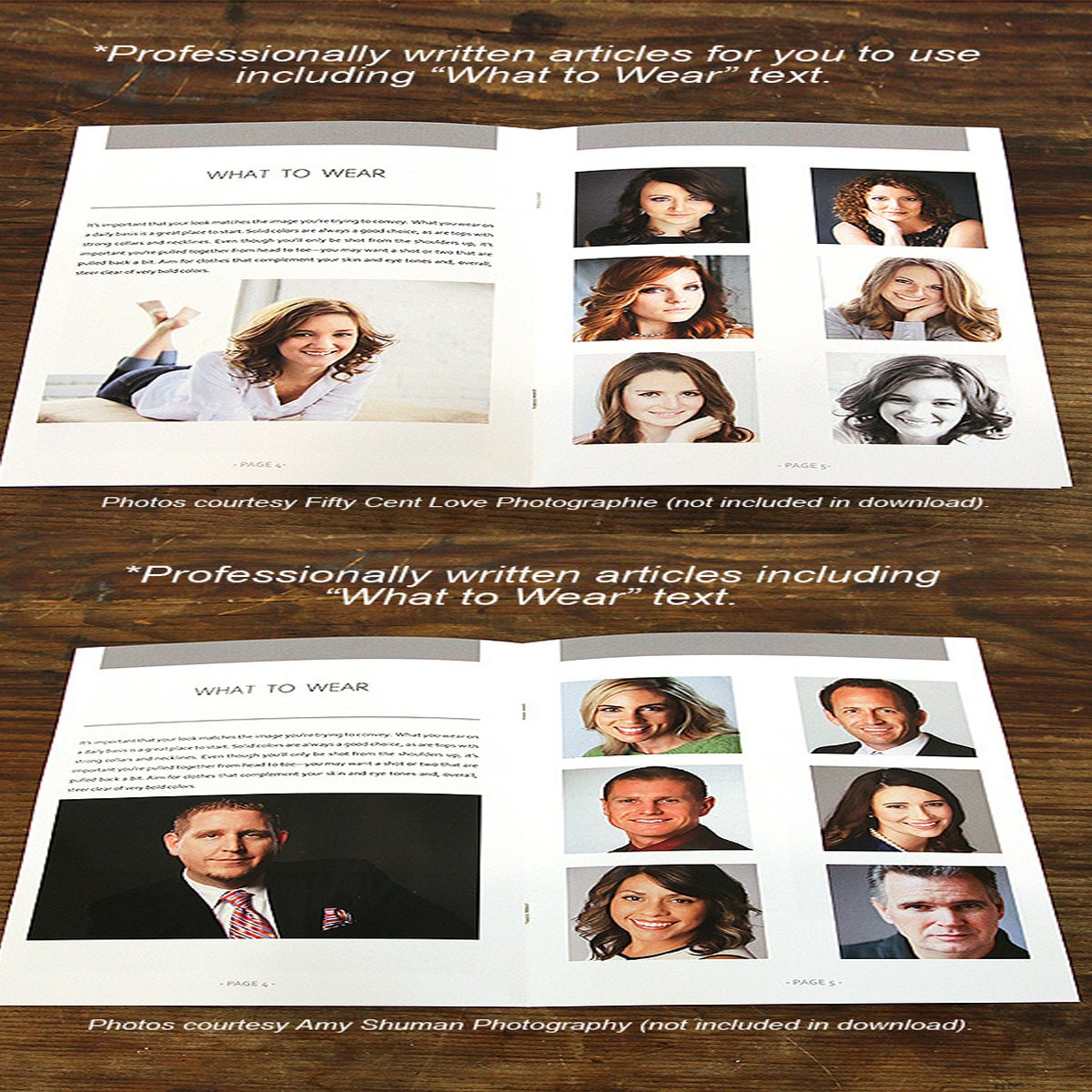 Headshot Photography Marketing Template: 8 Customizable 5.5 X 8.5 Pages ...