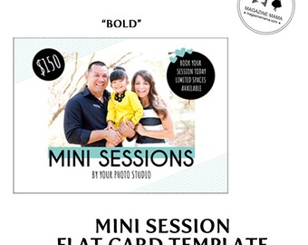 Mini Session 01 Template Photography Marketing Set - 5x7 Flat Card ...