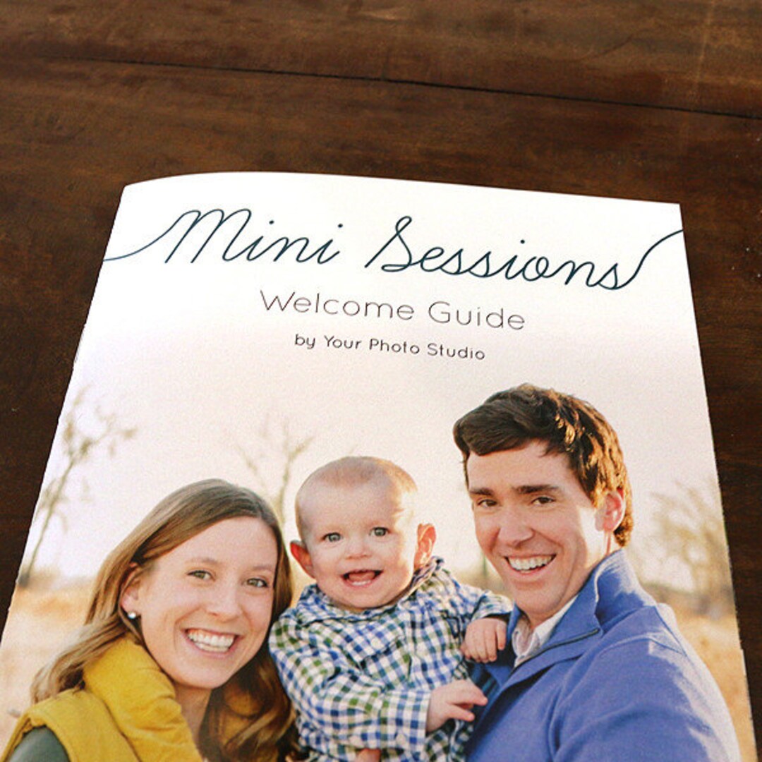 Mini Session Welcome Guide Magazine Template: 12 Page 5.5x8.5 ...