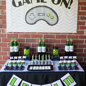 Video Gamer Printable Backdrop Poster 4 x 2.5 instant | Etsy