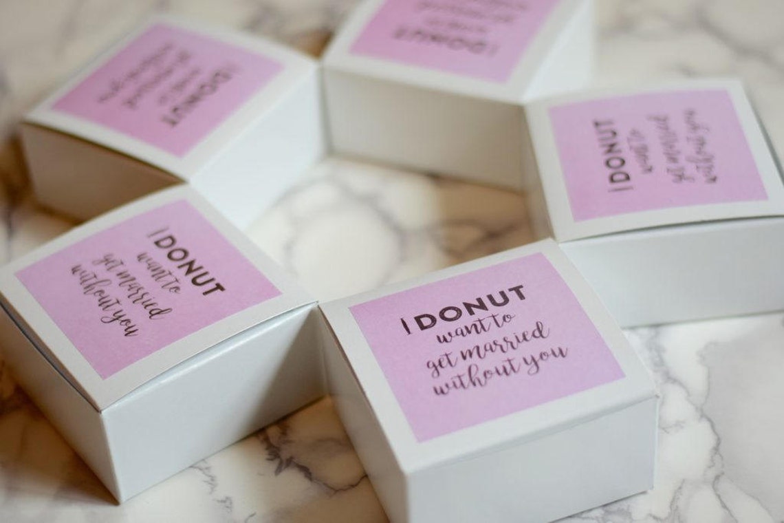 Custom Order Set 12 Donut Boxes With Labels Inside and Out | Etsy