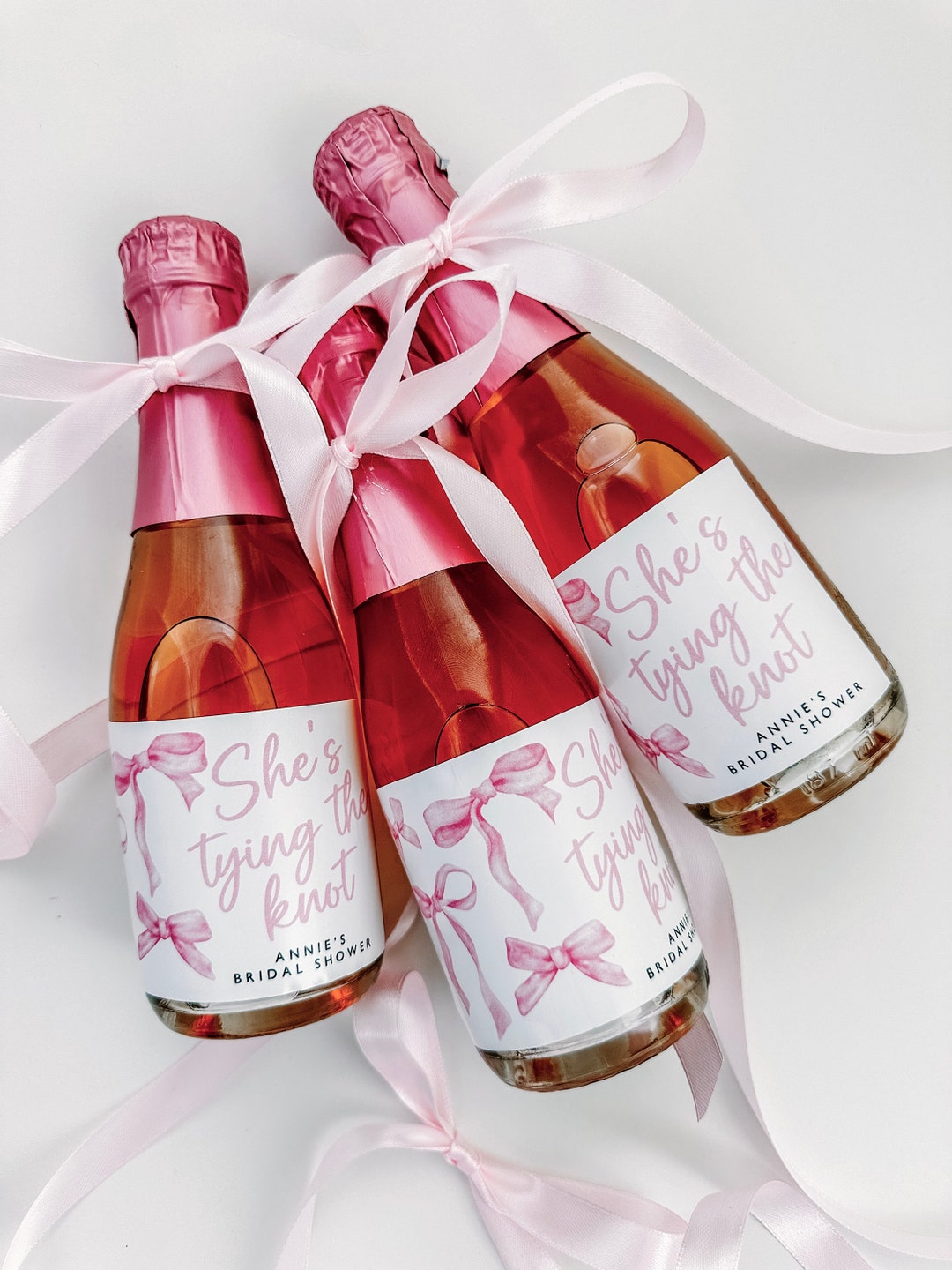 She's Tying the Knot - Champagne Wine Bottle Labels - Waterproof ...