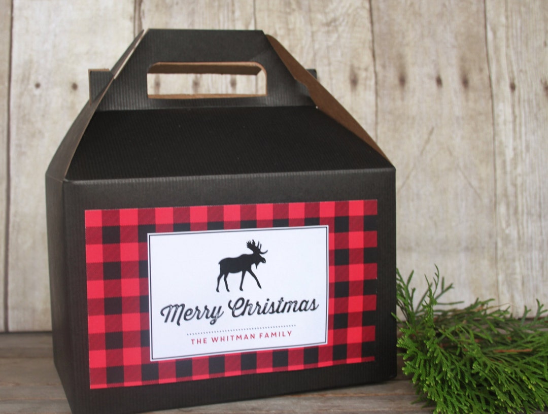 12 Gable Boxes in Buffalo Plaid - Baking - Baked Christmas Gift ...