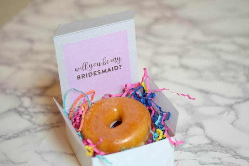 Custom Order Set 12 Donut Boxes With Labels Inside and Out | Etsy