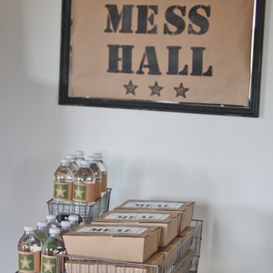 Printable Army Meal MRE Box Label and Army Logo Bottle Wrapper - Etsy