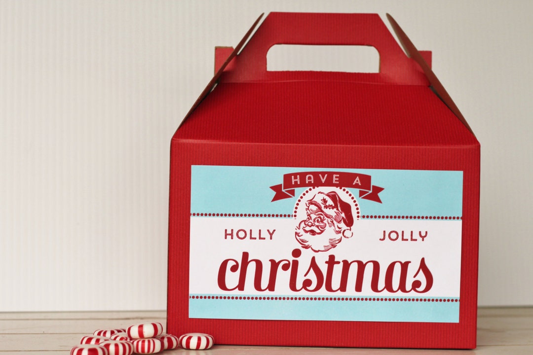 Set 10 Red Gable Boxes With Custom Labels - Etsy