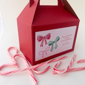 10 Red Gable Boxes - Bows - BRRR Box - Baking - Christmas Gift - Cookie ...