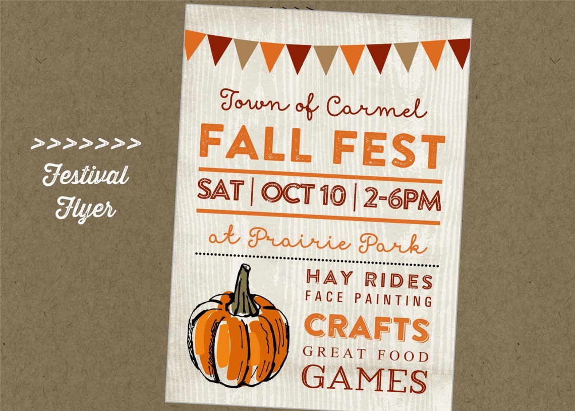 Fall Fest Printable Flyer Festival Craft Fair Vendor - Etsy