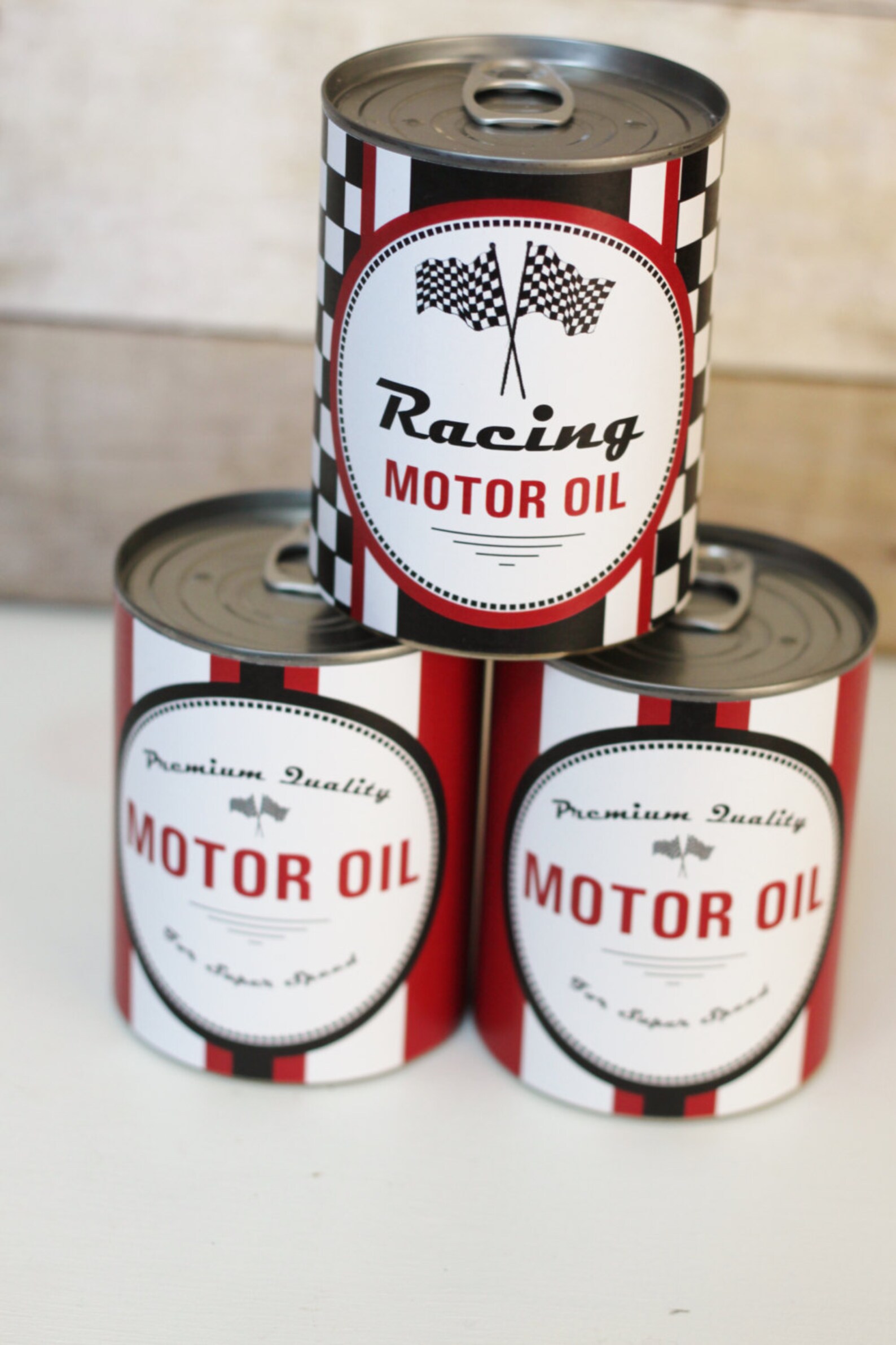 Digital Printable PERSONALIZED Motor Oil Can Wrappers Party - Etsy