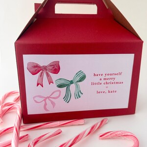 10 Red Gable Boxes - Bows - BRRR Box - Baking - Christmas Gift - Cookie ...