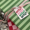 Instant Download Christmas Printable Gift Tag - Merry - Pink Red Green ...