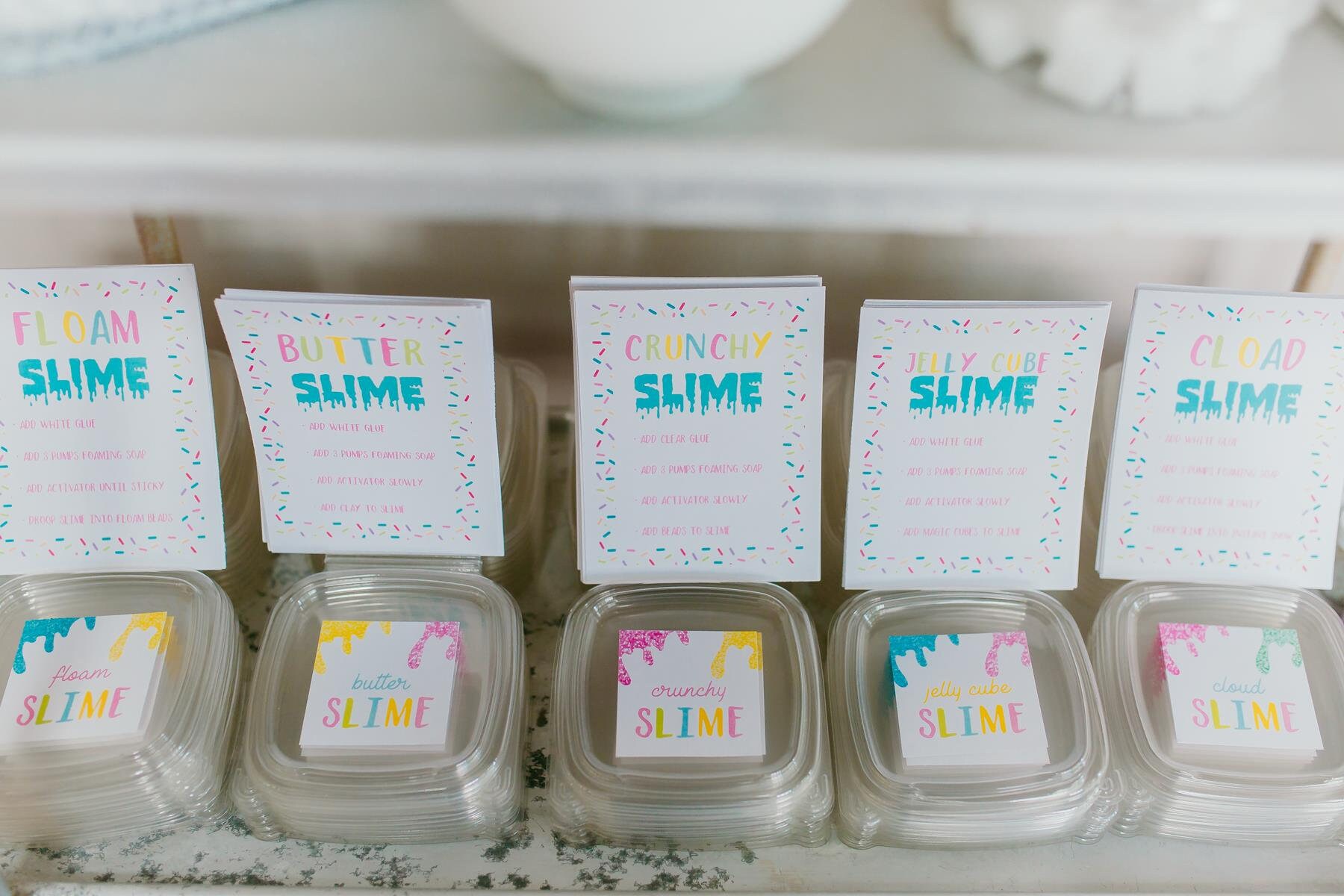 SLIME Party Printable Set With Invitations and Slime Recipes - Etsy