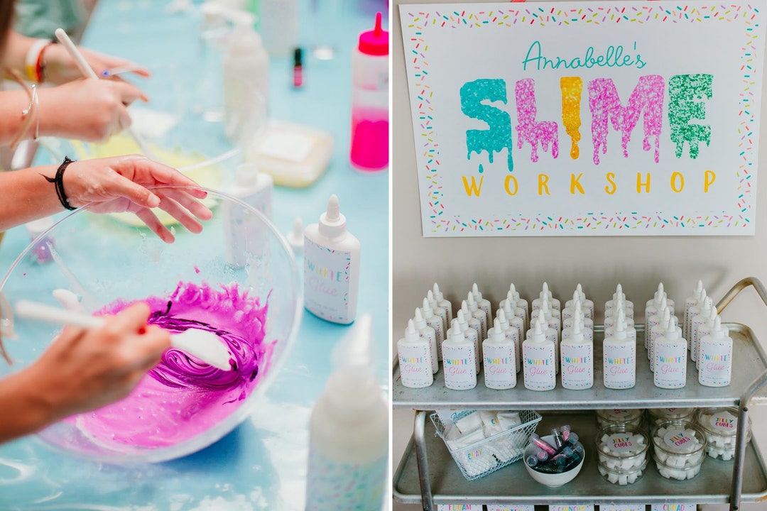 SLIME Party Printable Set With Invitations and Slime Recipes - Etsy UK