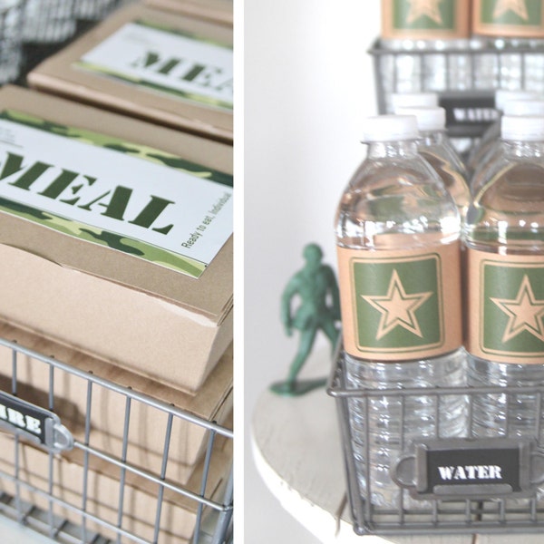 Printable Army Meal Mre Box Label and Army Logo Bottle - Etsy