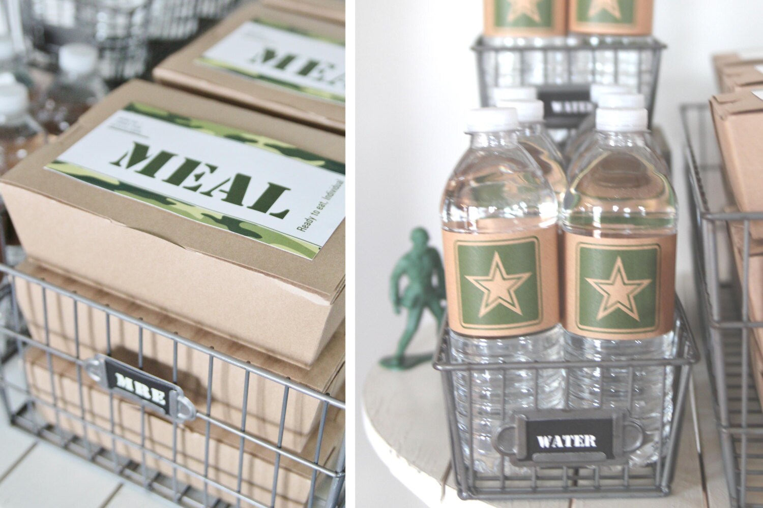 Printable Army Meal MRE Box Label and Army Logo Bottle Wrapper - Etsy