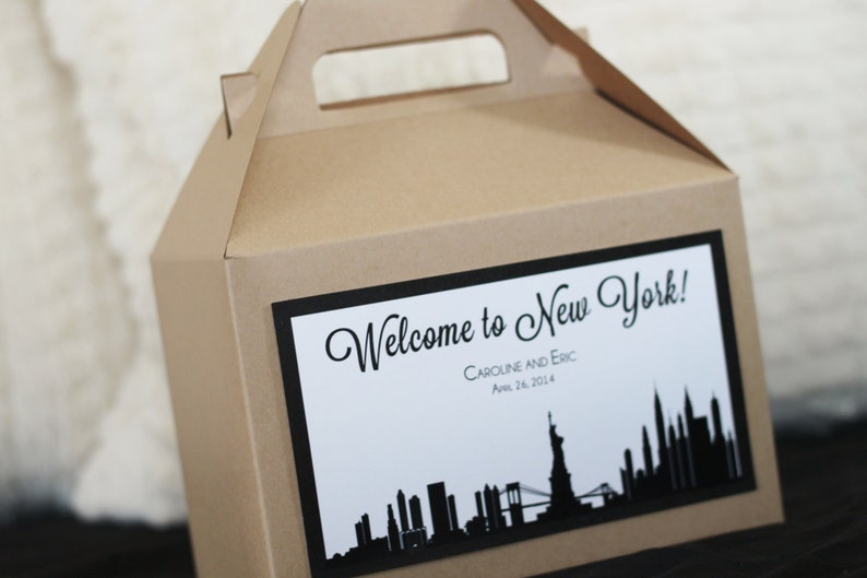 35 Printed Labels Only - Welcome to New York With Skyline - Etsy