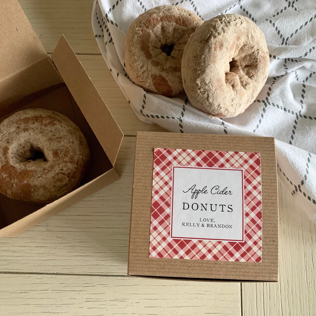Dozen Donut Favor Boxes - Single Kraft Donut Box - Wedding Favor Custom ...