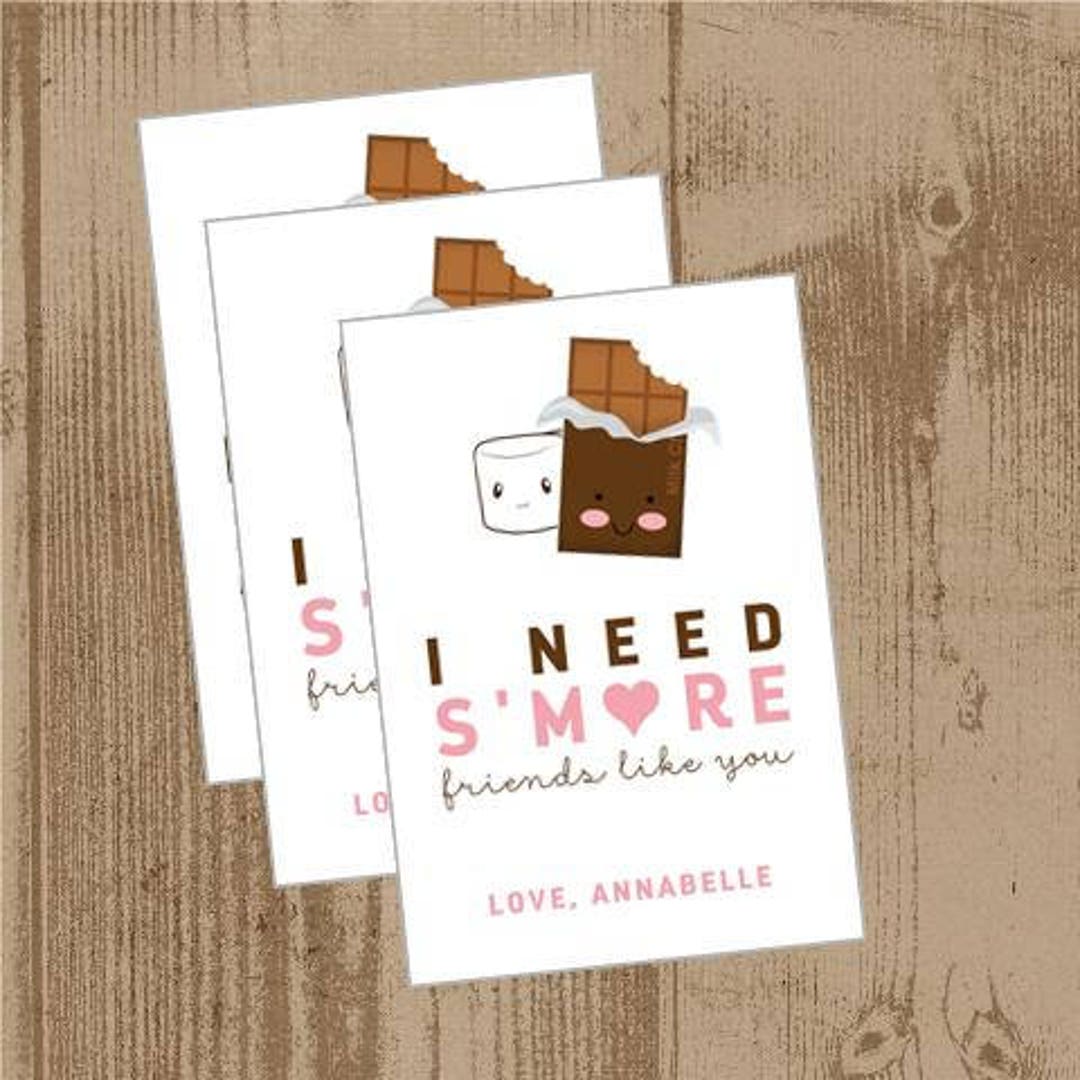 Printable Personalized Valentine's Day Cards - Smore's I Need S'more ...