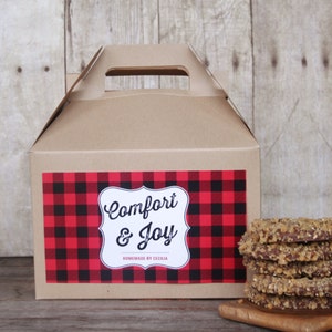 Buffalo Plaid Gable Boxes - Set of 10, Christmas Baking Gift - Etsy