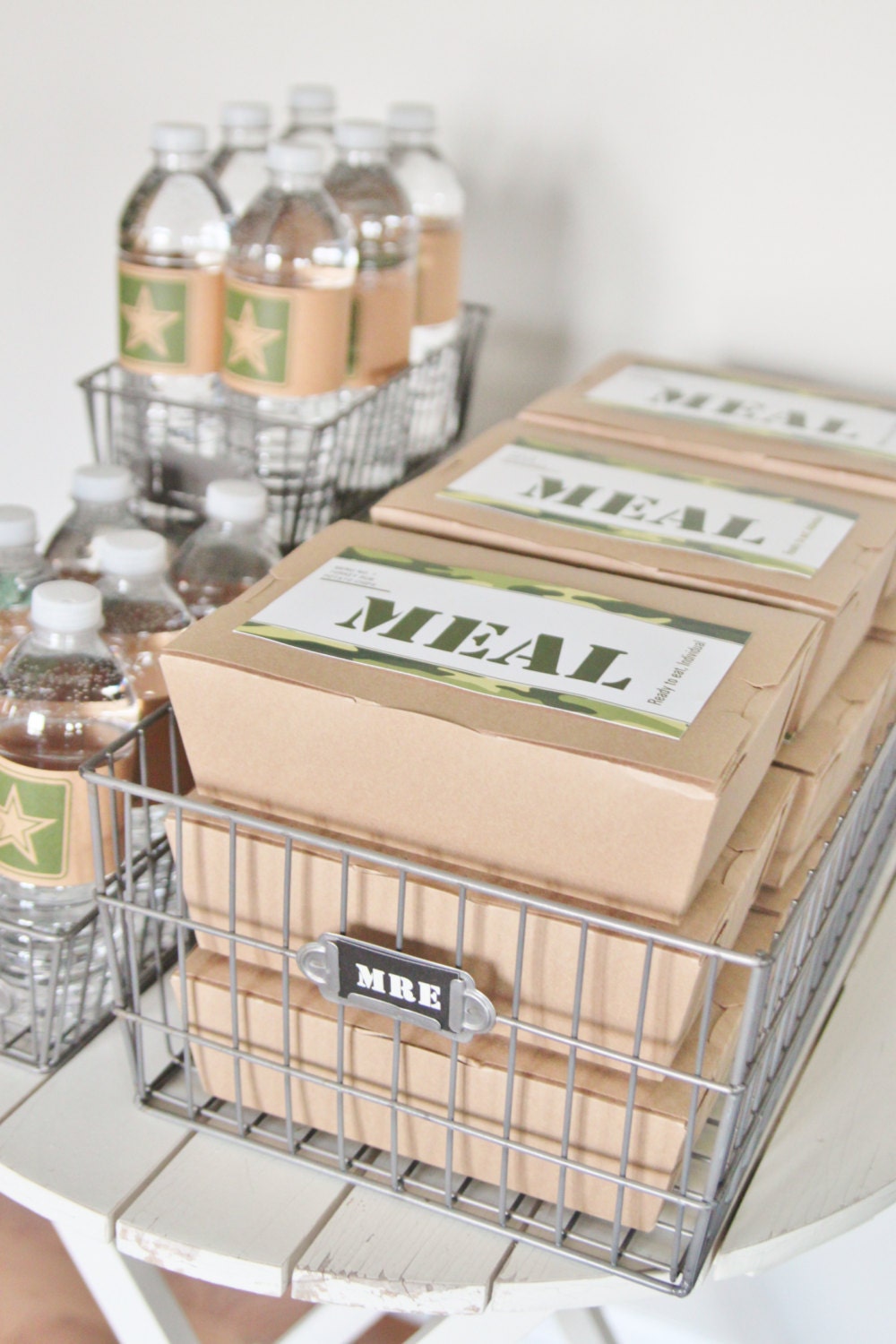 Printable Army Meal MRE Box Label and Army Logo Bottle Wrapper - Etsy