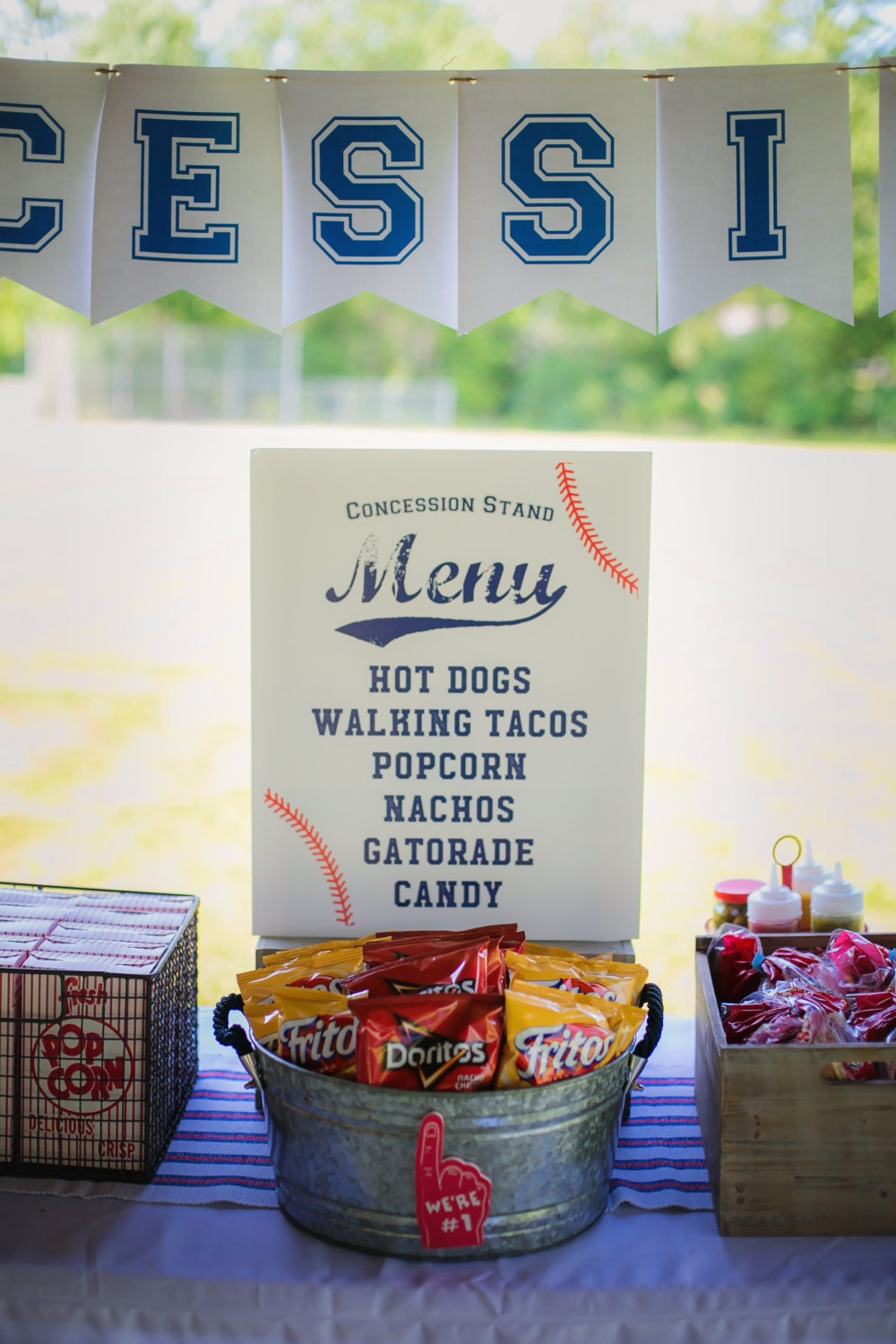 16 x 20 Baseball Party Concession Stand Menu Printable | Etsy