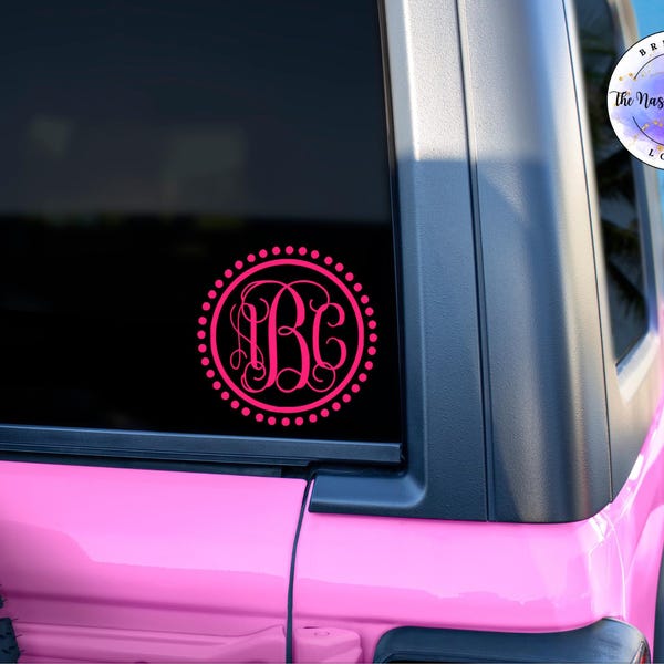 Car Monogram Decal - Etsy