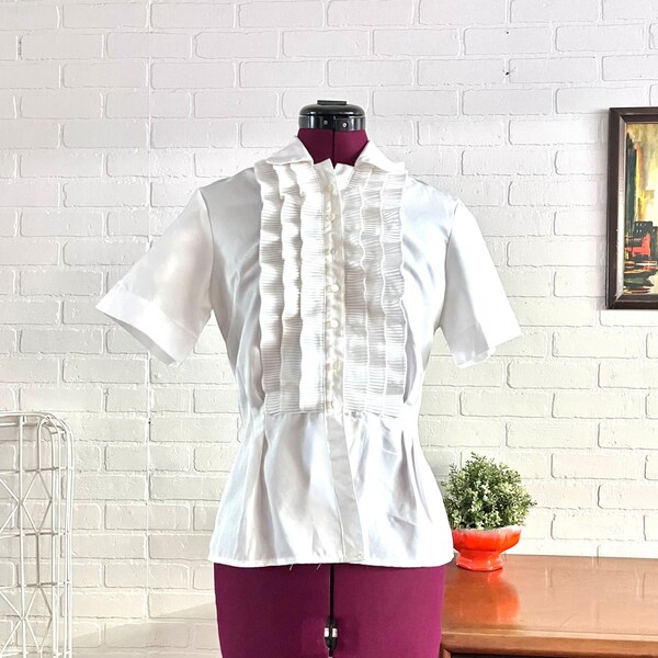 Ruffled Tuxedo Shirt - Etsy