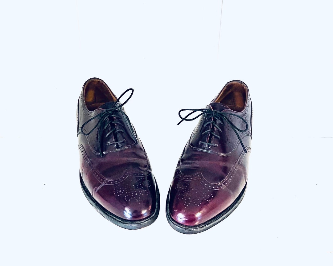50s Leather Lace up Brogues Shoes Made in US by Flexstep Mens - Etsy